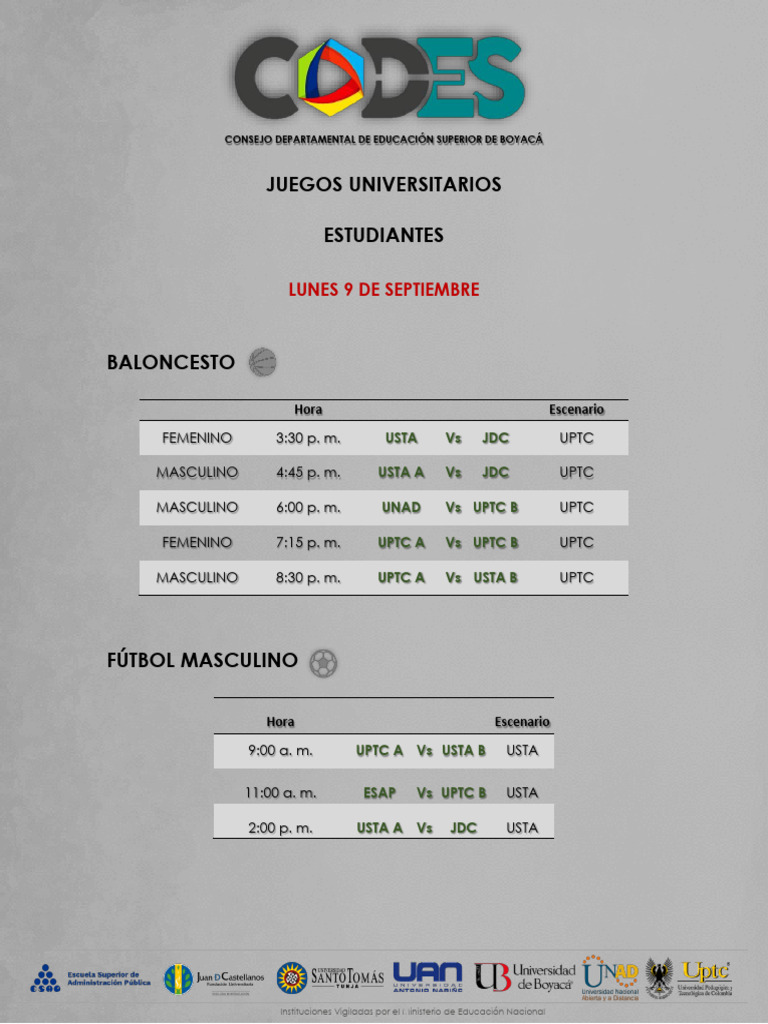 CODES 9 de Sep Al 10 de Sep 2024 | PDF