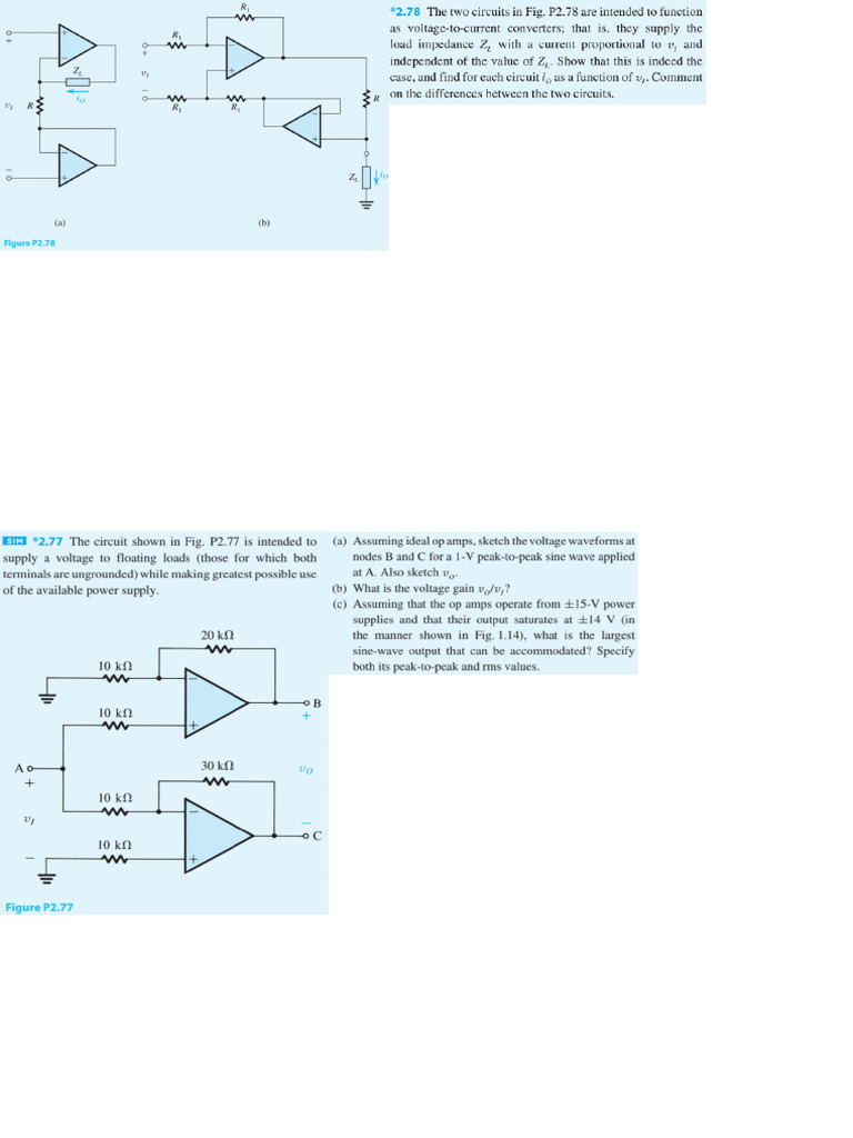 Opamp Problems Pdf 