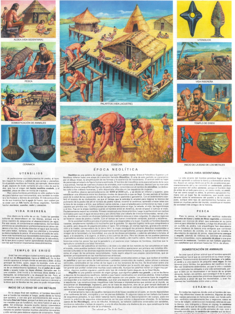 Prehistoria No.2 Epoca Neolitica (Edad de Los Metales) | PDF