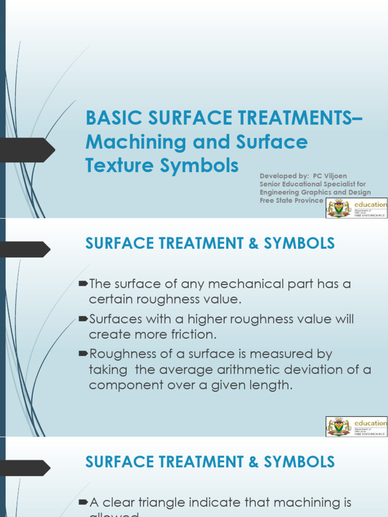 12.1.4.4 SANS 10111 - Basic Surface Treatment Symbols | PDF