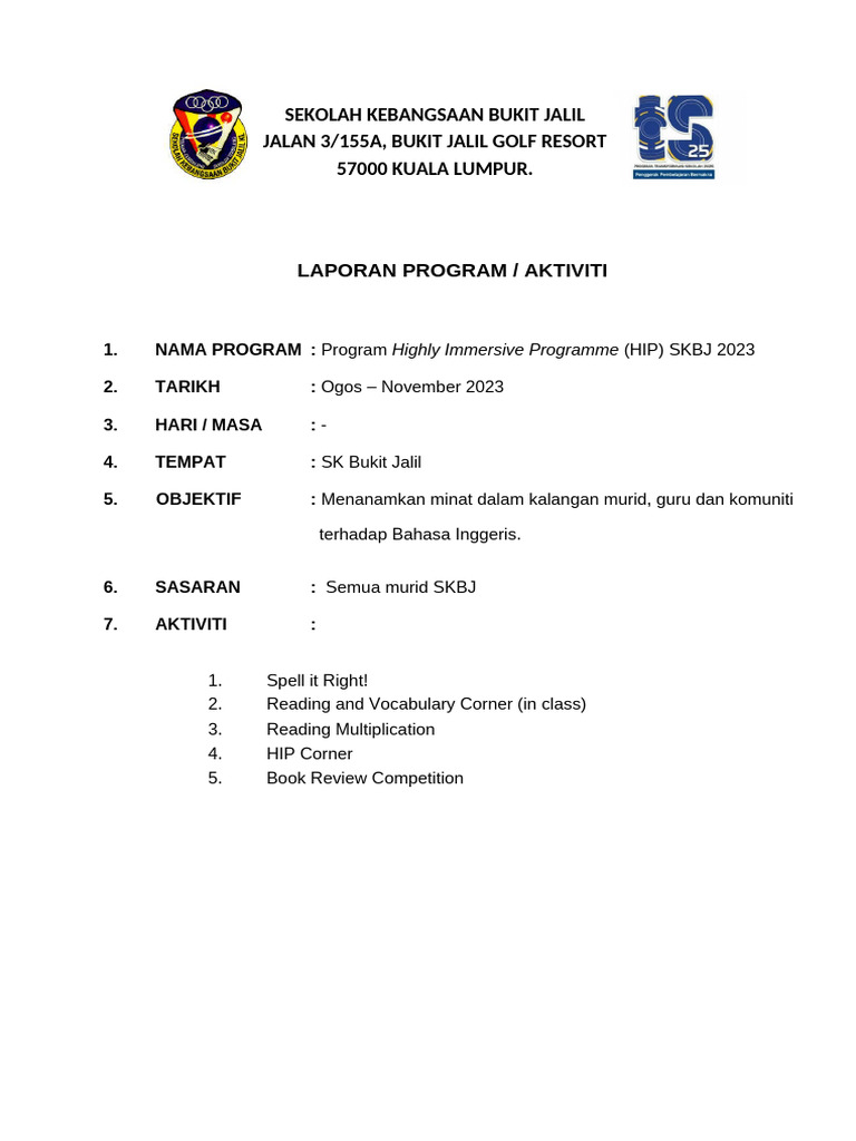 Laporan Hip 2023 | PDF