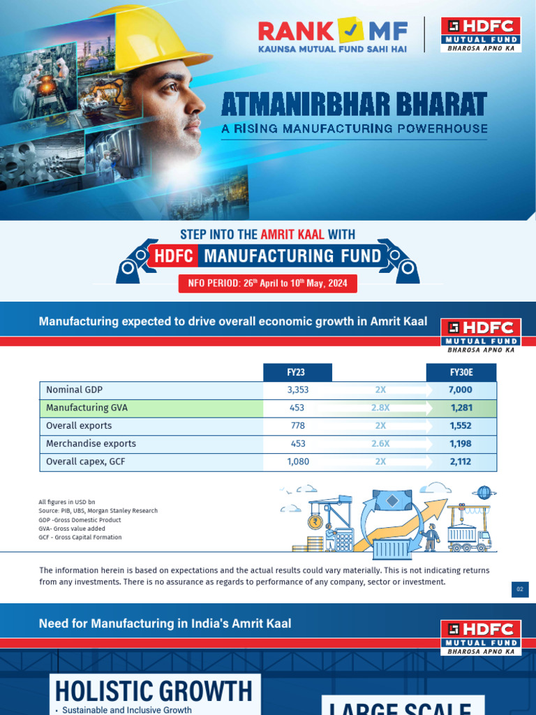 NFO Presentation - HDFC Manufacturing Fund - April 2024 | PDF