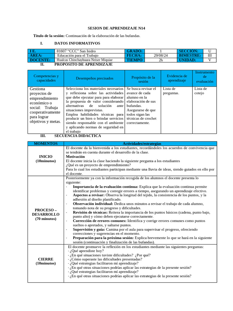 14 Sa 29 08 | PDF | Evaluación | Aprendizaje