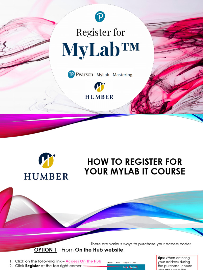 ONF Student Registration Instructions For MyLab - Section 0NF | PDF | Credit Card | Computing