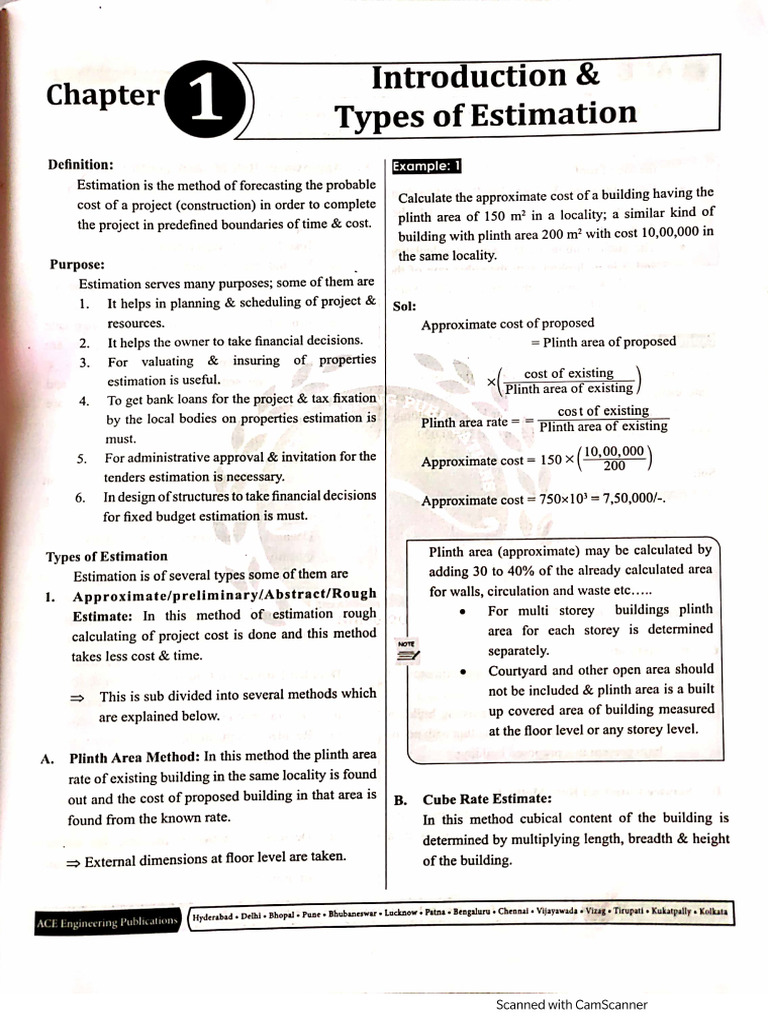 Estimation & Costing | PDF