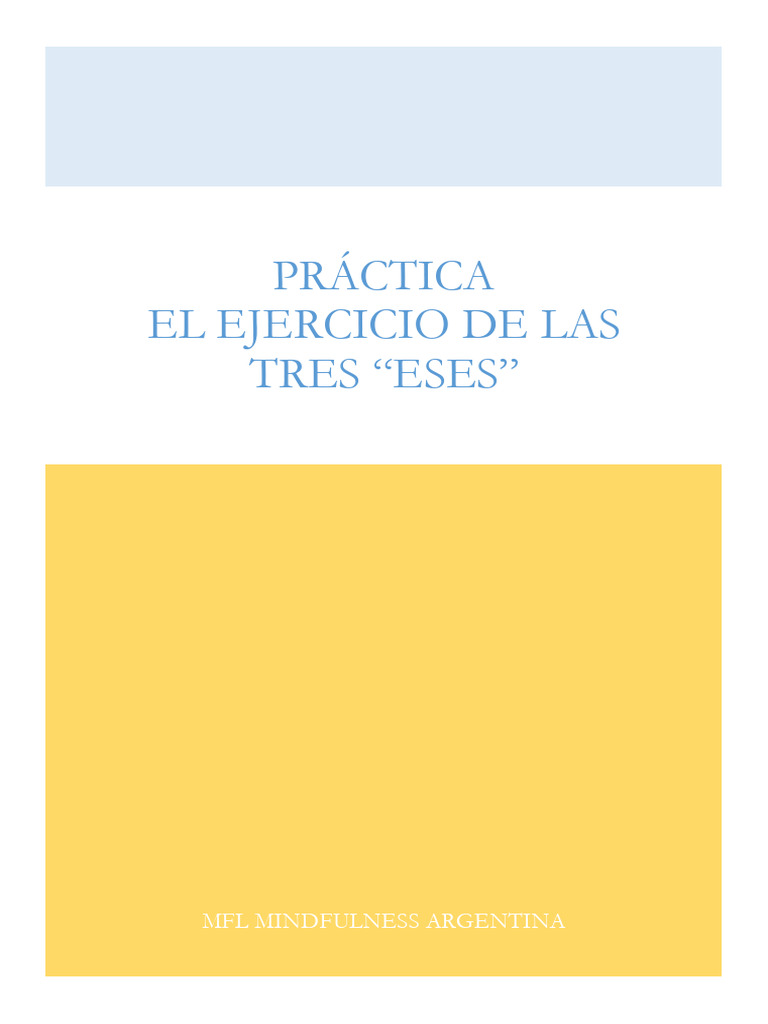 2.3 Práctica El Ejercicio de Las Tres Eses | PDF