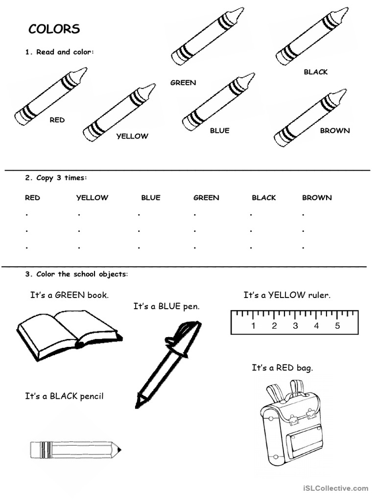Colors and School Objects-2 | PDF