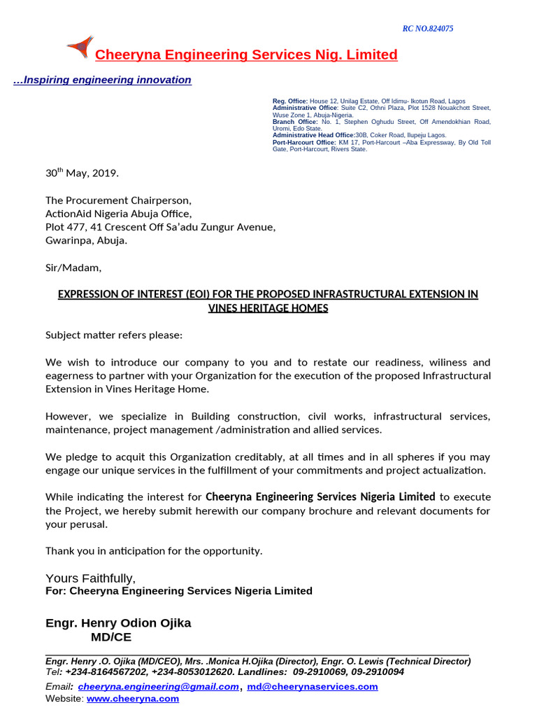 Expression of Interest | PDF