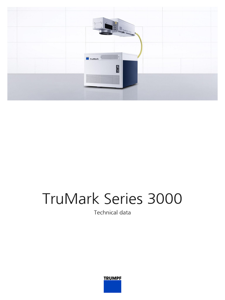 Trumpf Technical Data Sheet Trumark Series 3000 | PDF