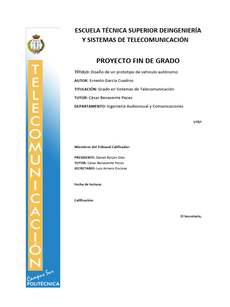 Diseño de Prototipo de Un Vehículo Autónomo | PDF