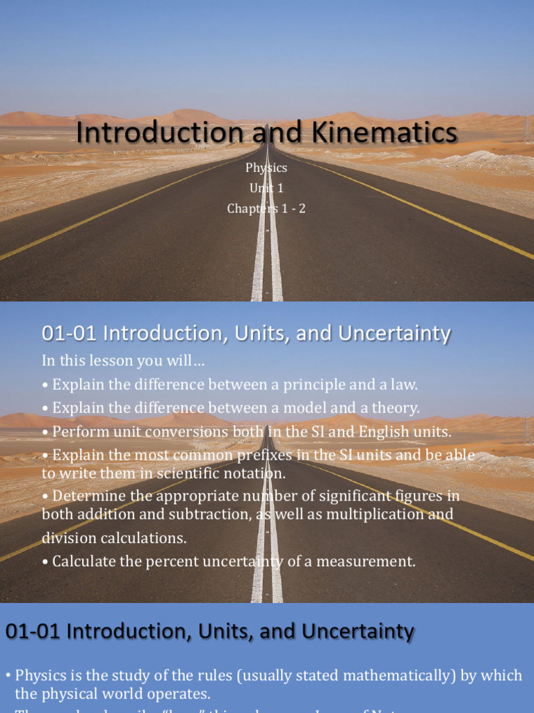 Physics 01-Introduction (AY24) | PDF