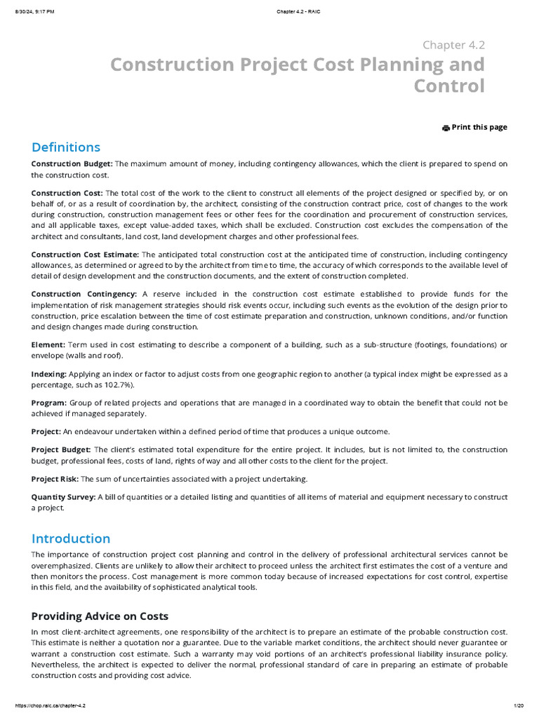 READINGS Chapter 4.2 - CHOP by RAIC | PDF
