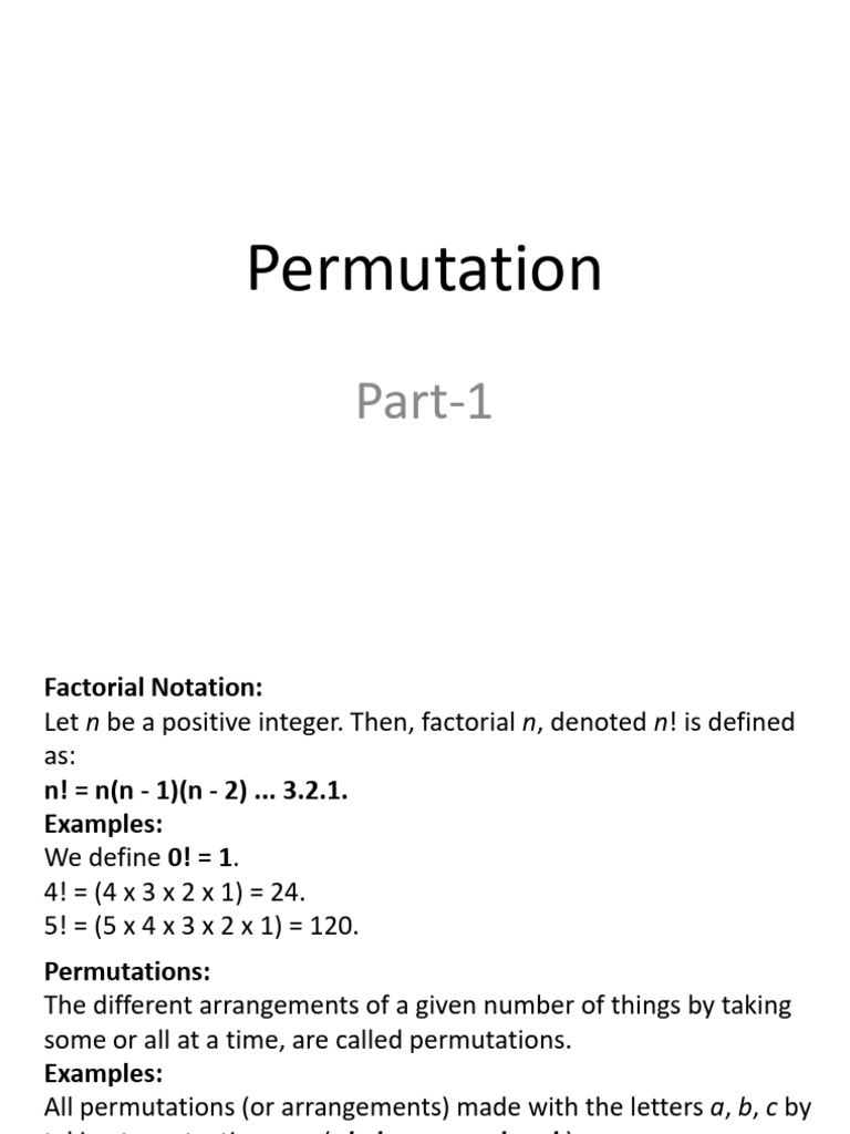 Permutation 1 | PDF