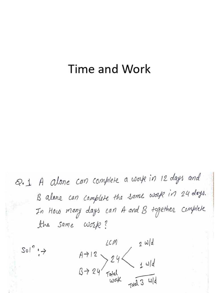 Time and Work1 | PDF