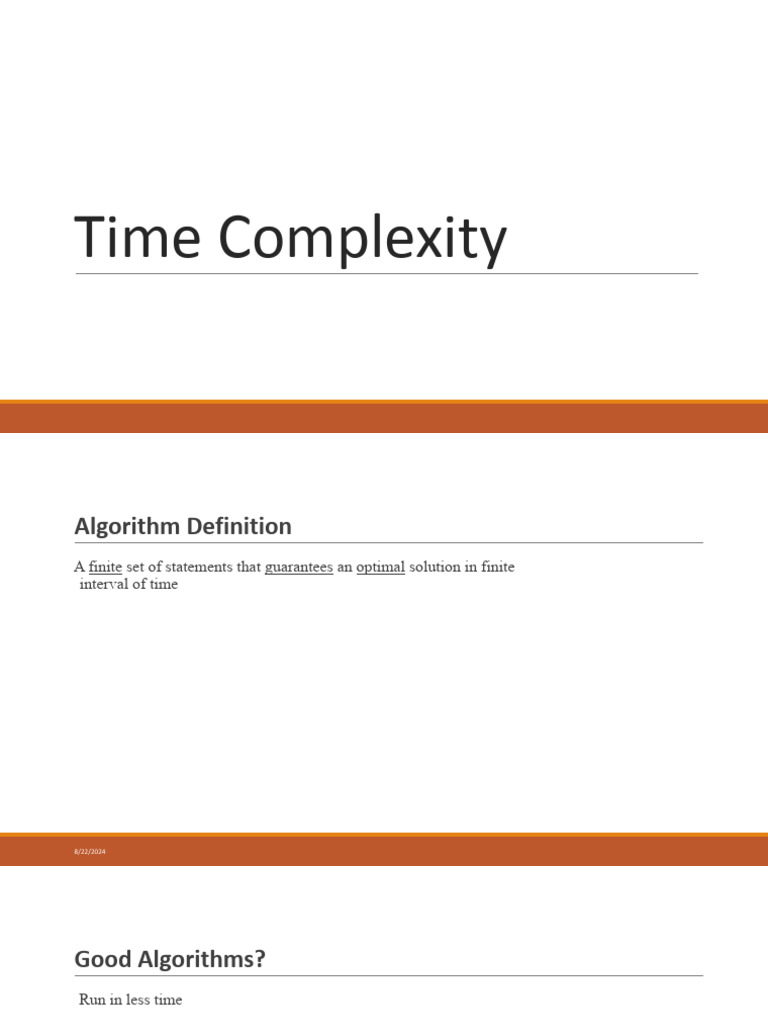 Time Complexity | PDF