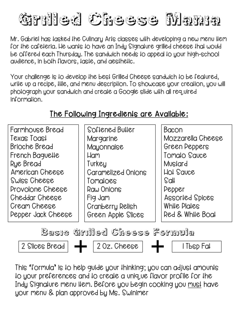 Grilled Cheese Mania | PDF
