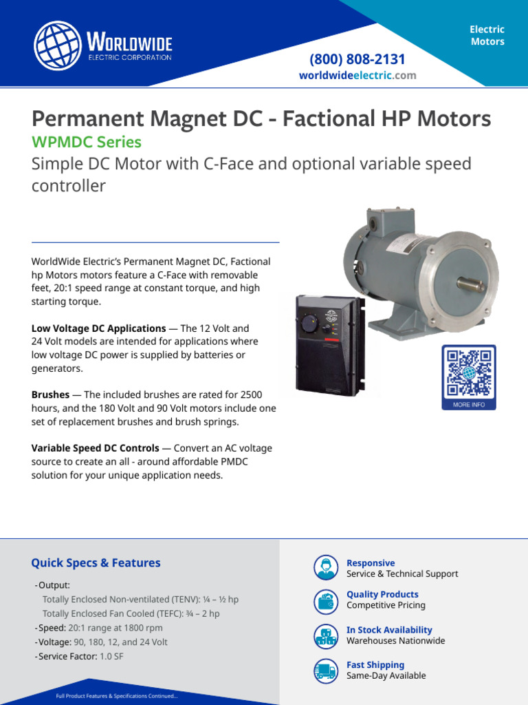 PM DC Fractional Motor Brochure | PDF