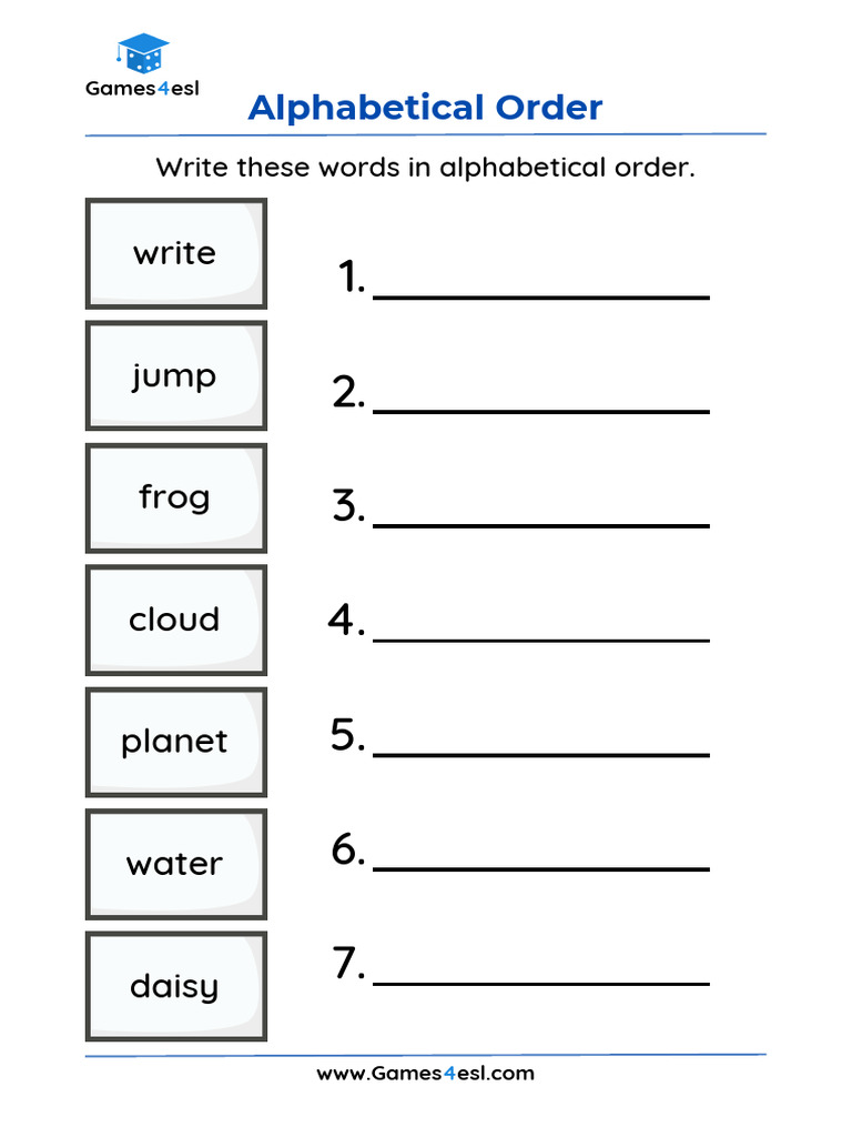 Alphabetical-Order-Worksheet-Grade-1-1 | PDF