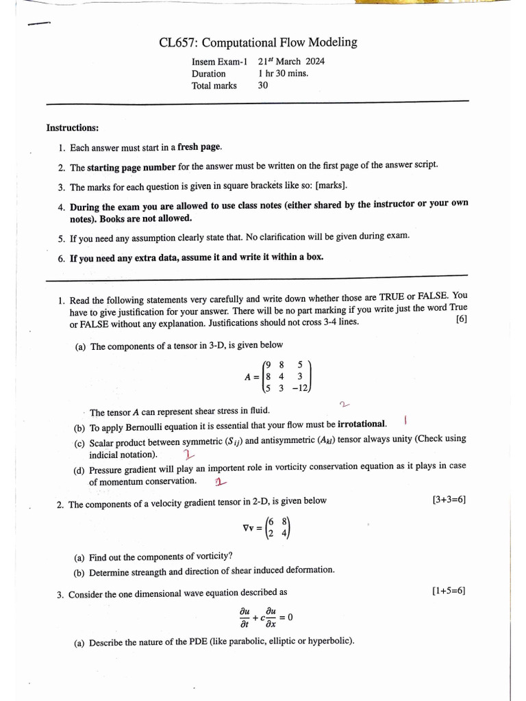 Solutions CL657-Midsem | PDF