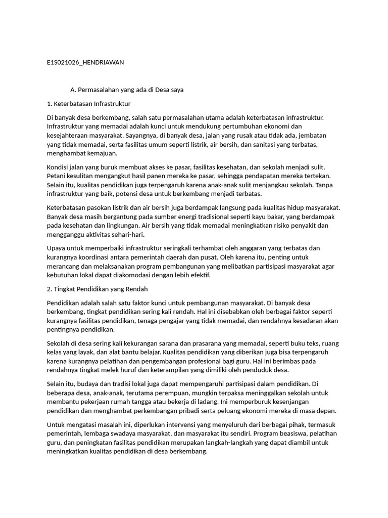 TUGAS Sosiologi Pedesaan Dan Perkotaan | PDF | Ilmu Sosial