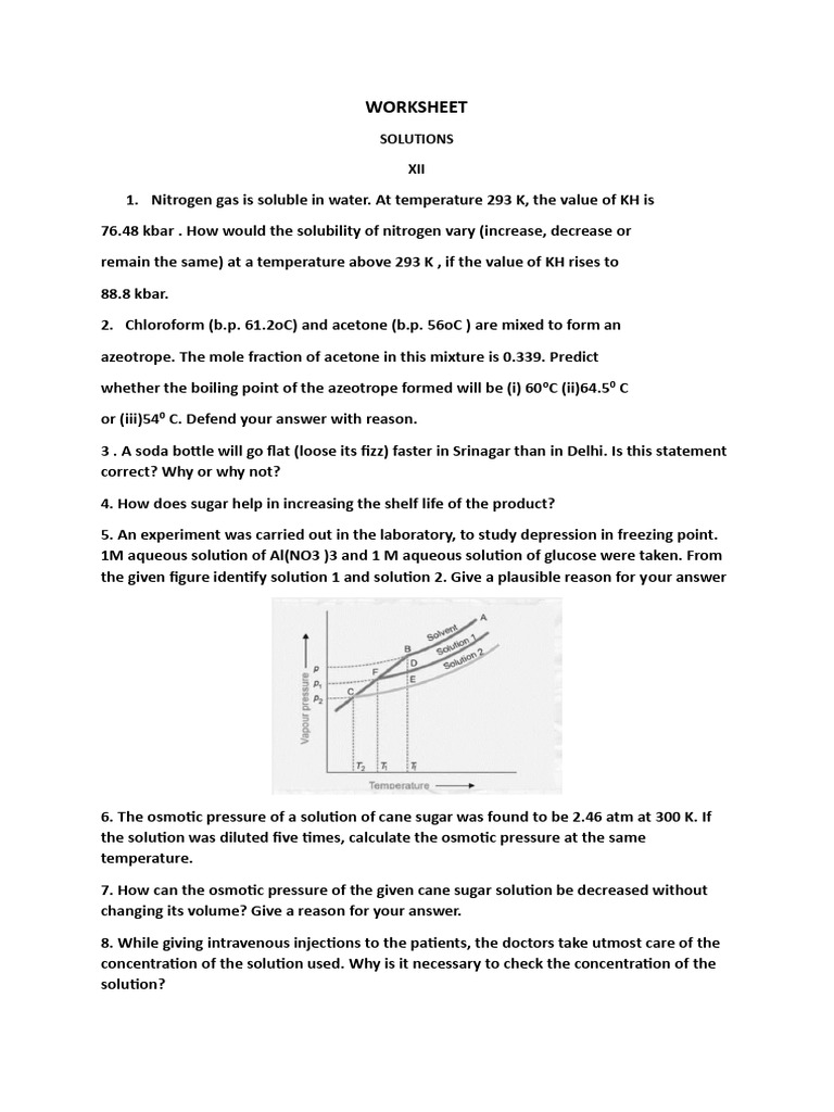 WS Xii Solutions | PDF