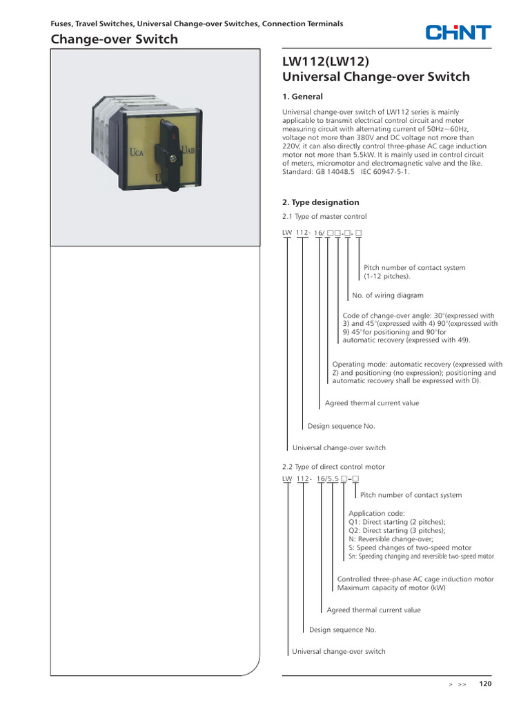 Universal Change Over Switch | PDF