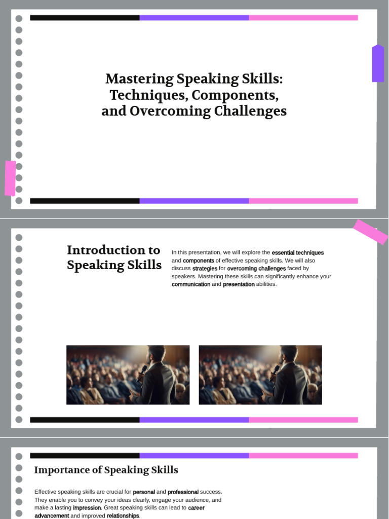 Mastering Speaking Skills Techniques Components and Overcoming ...