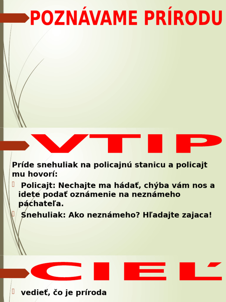 1 Poznávame Prírodu | PDF