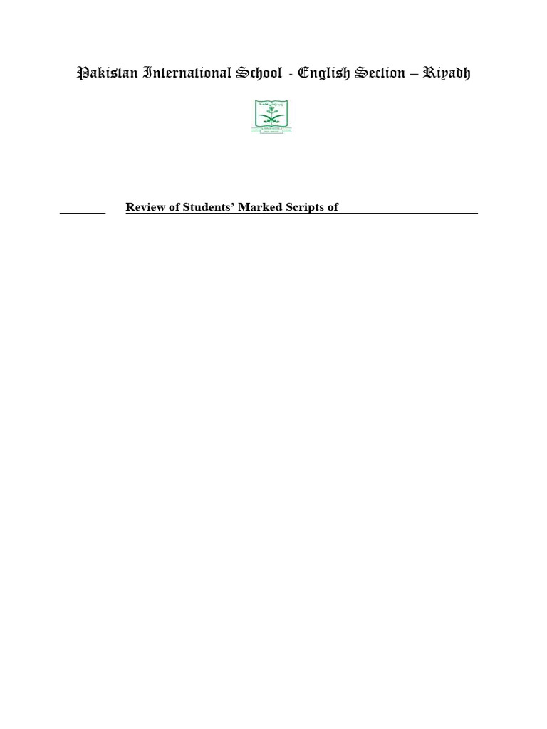 Mock Exam Scripts Review | PDF