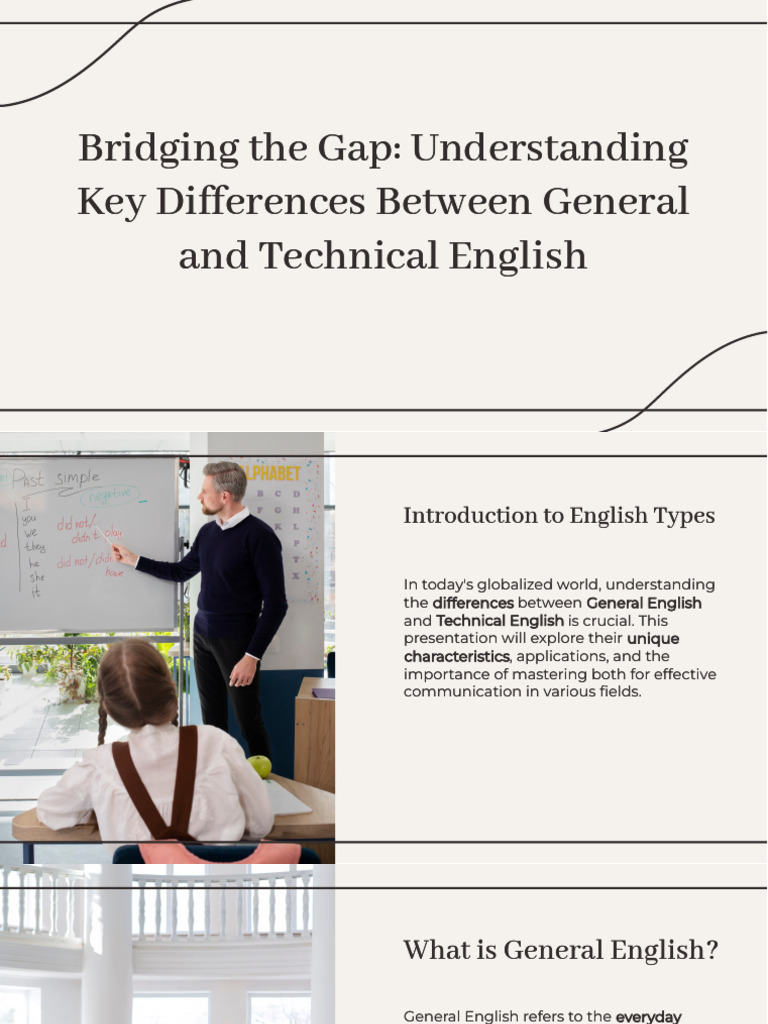 Key Differences: General vs Technical English | PDF | English Language ...
