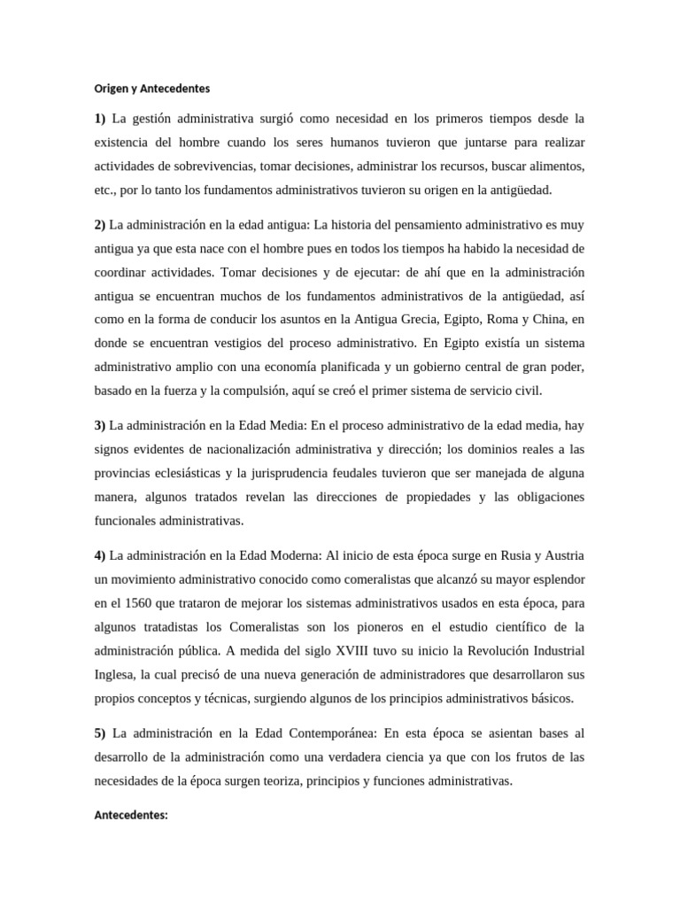 Origen y Antecedentes | PDF Origen y Antecedentes | PDF