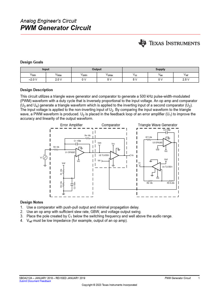 opamp as PWM | PDF