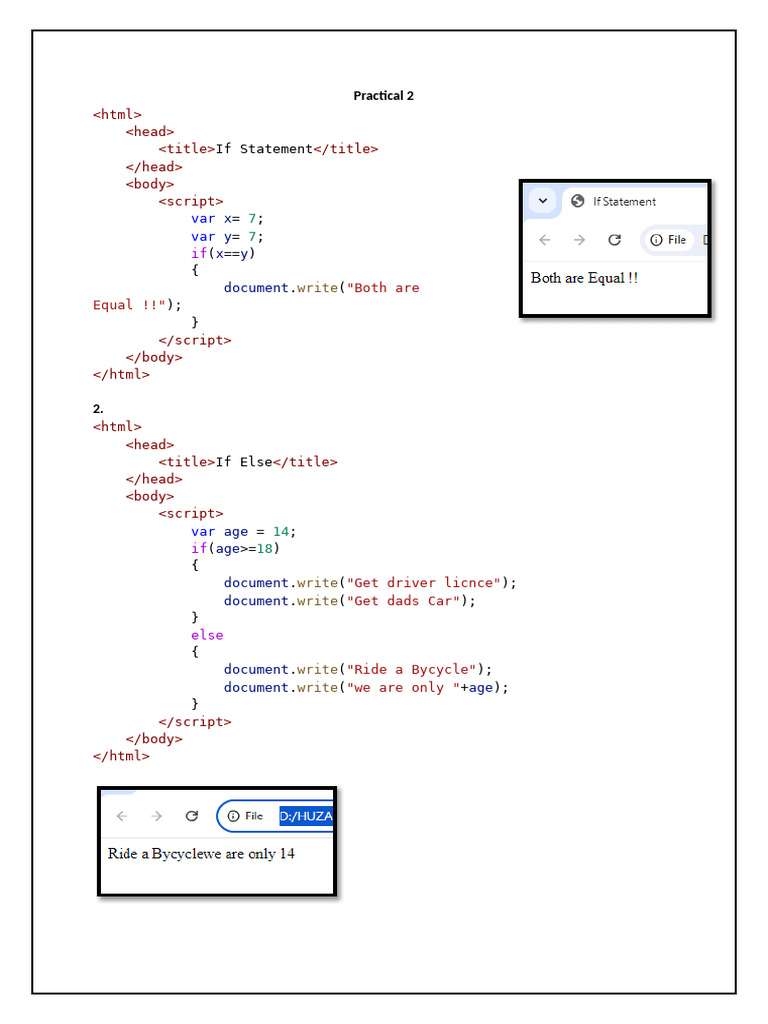 Practical 2 | PDF | Control Flow | Computer Programming