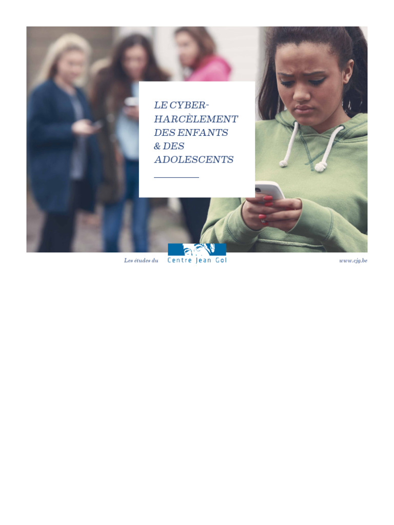 CJG ETUDE Cyber Harcelement | PDF