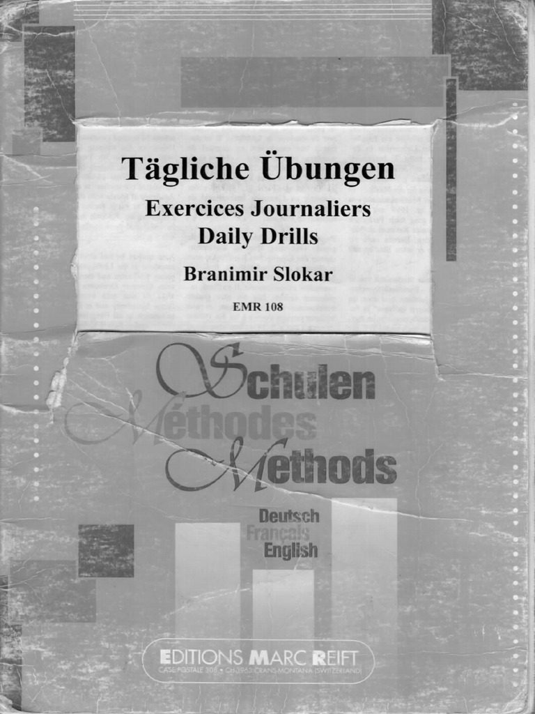 Método de Trombone Estudos Diários Slokar Branimir Tächische Übungen | PDF