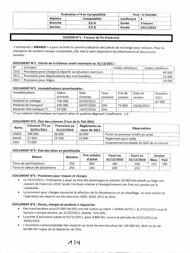 2BAC ECO C2 S2 Compta | PDF