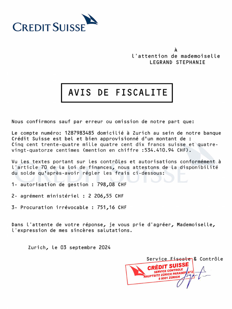 Avis Fiscal | PDF