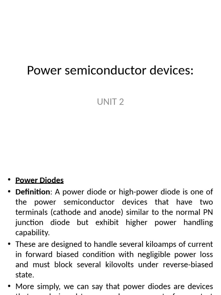Module 2 Power Semiconductor Devices | PDF