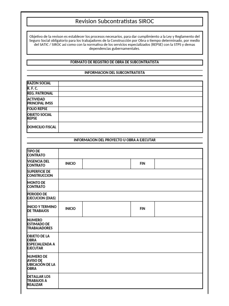 Check list Revicion SIROC | PDF