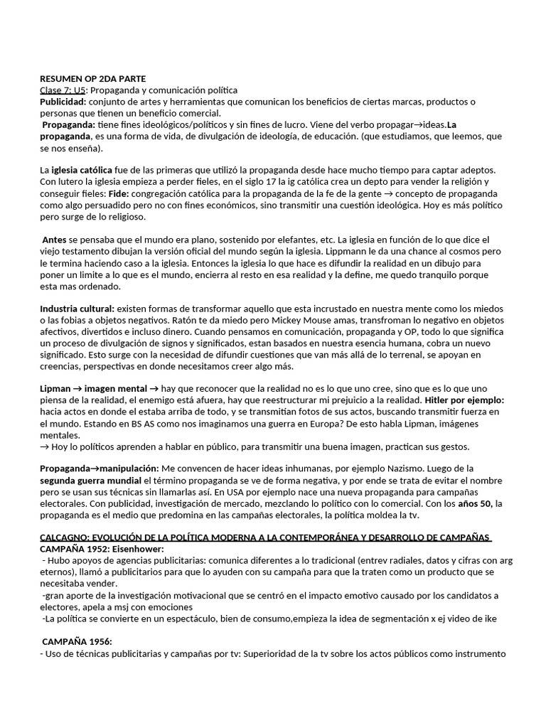 Resumen Op 2da Parte | PDF