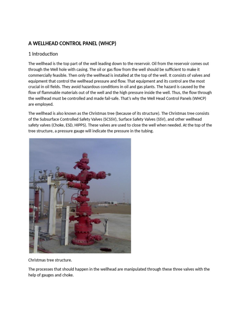 A WELLHEAD CONTROL PANEL | PDF