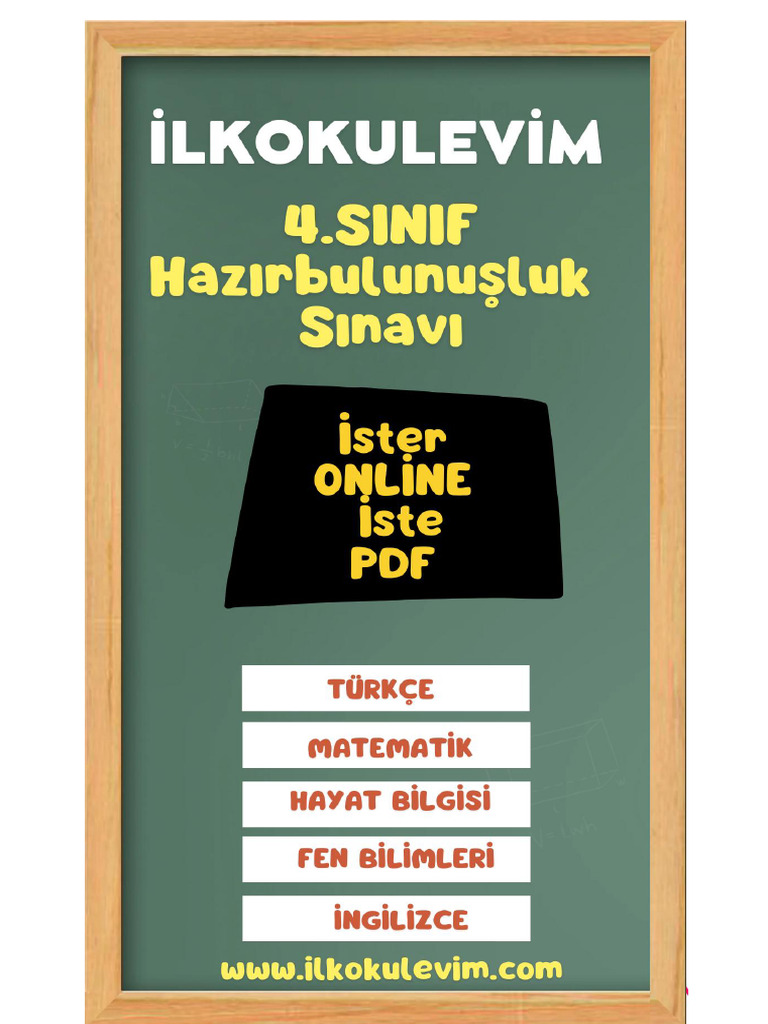 4.sinif Hazir Bulunusluk Sinavi | PDF
