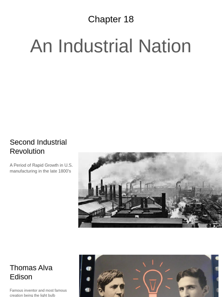 Chapter 18 An Industrial Nation | PDF