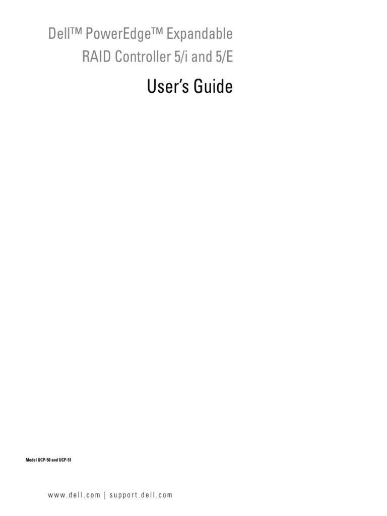 Dell PowerEdge Expandable RAID Controller 5i and 5E | PDF