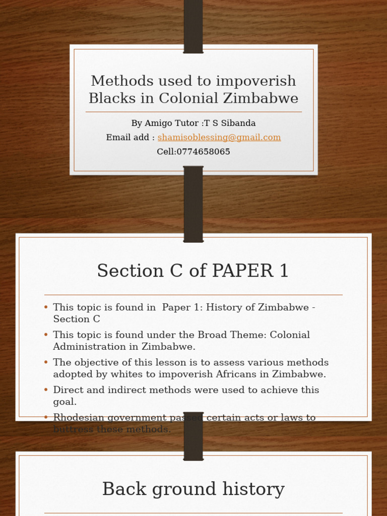 Methods Used To Impoverish Africans | PDF