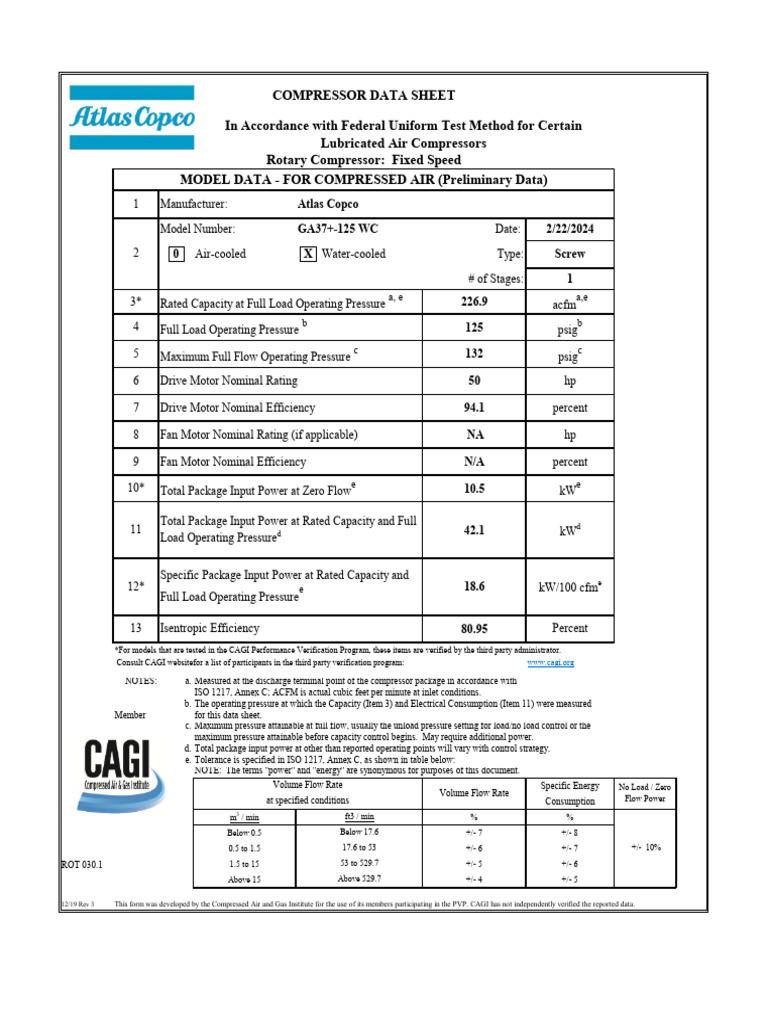 GA37+-125psi Water Cooled | PDF