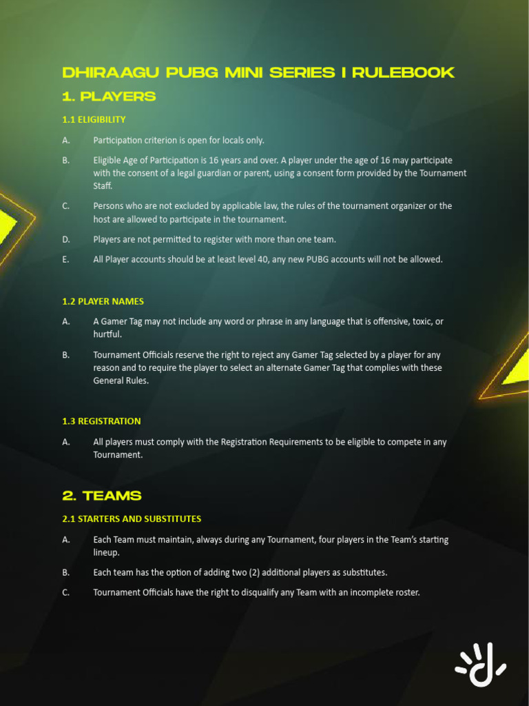 PUBG MINI SERIES I RULEBOOK | PDF