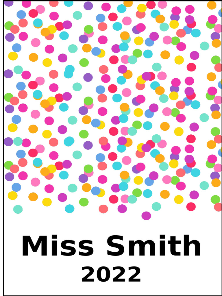 EditableBinderCoversSpinesRainbowConfettiTeacherBinderCoversFREEBIE-1 | PDF