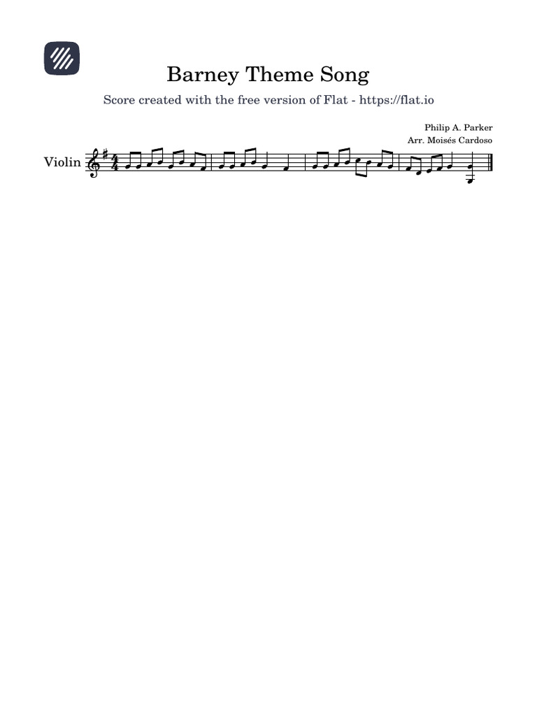 Barney Theme Song | PDF