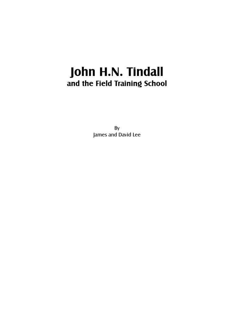 John Tindall's Field Training School | PDF | Jesus | Evangelism